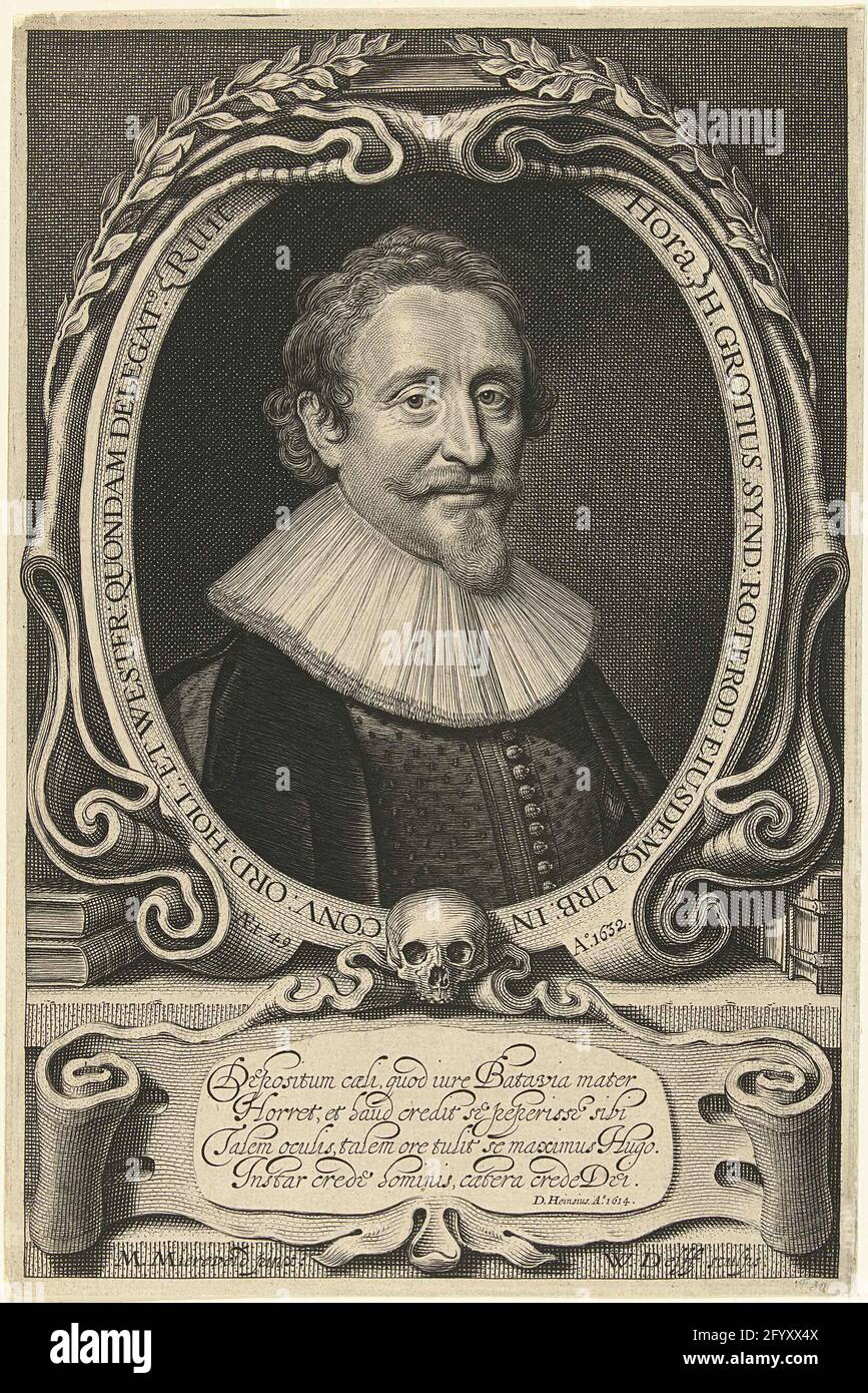 Portrait of Hugo de Groot at the age of 49. Portrait of Hugo de Groot ...