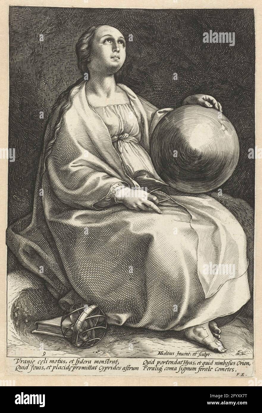 Urania; The nine muses. A series of nine muses. Four rules Latin from ...