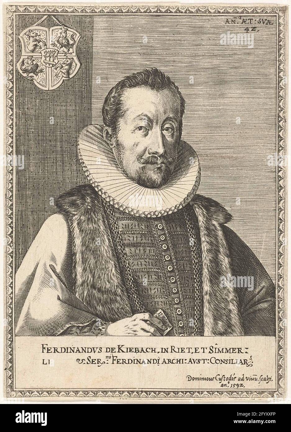 Portrait of Ferdinand van Kiebach in Ried at the age of 42 Stock Photo ...