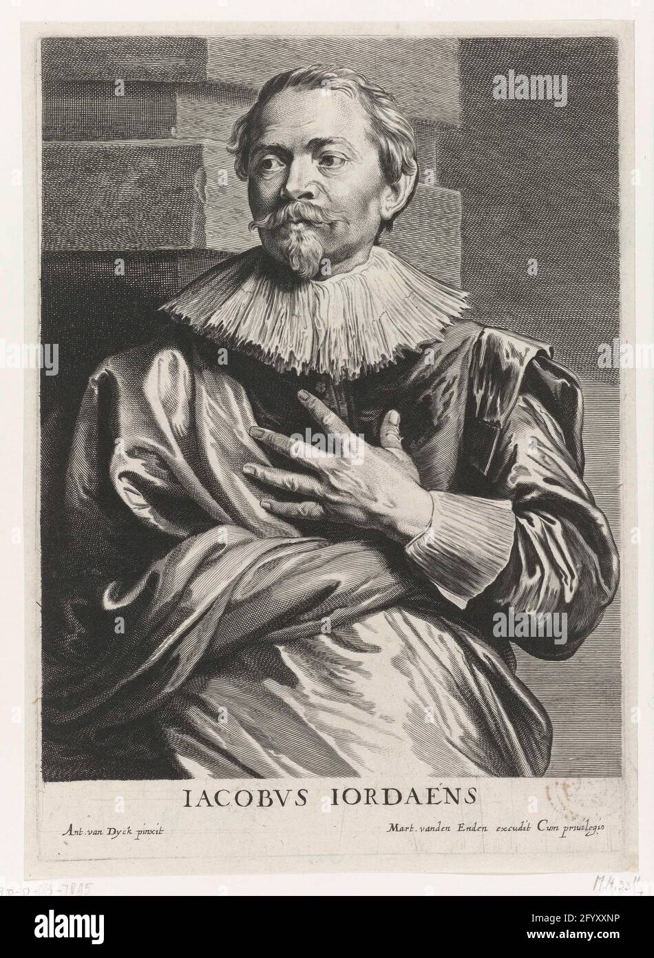 Portrait of Jacob Jordaens. Portrait of the artist Jacob Jordaens. He ...