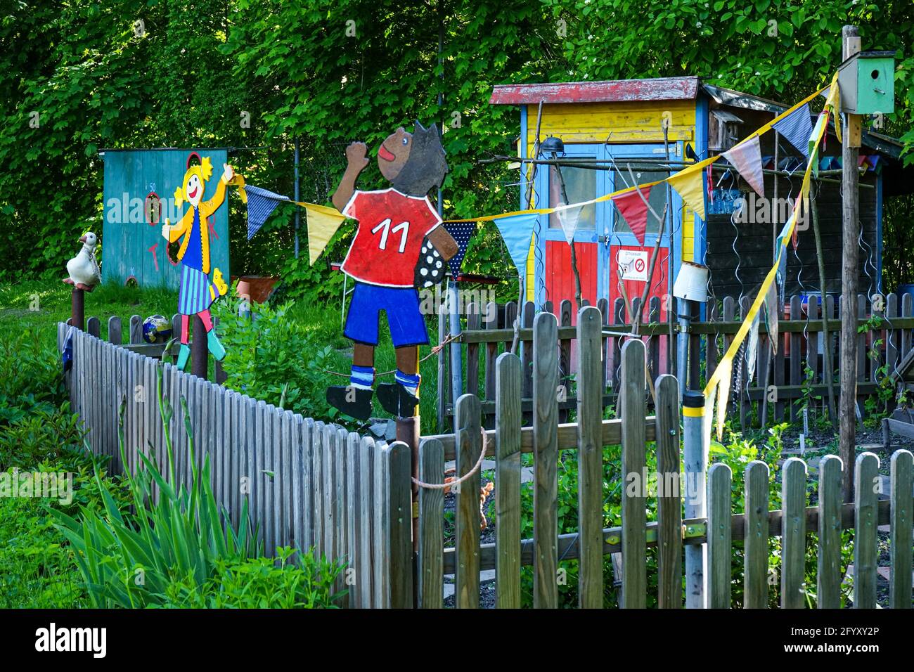 View of an idyllically designed children's playground in the Upper ...