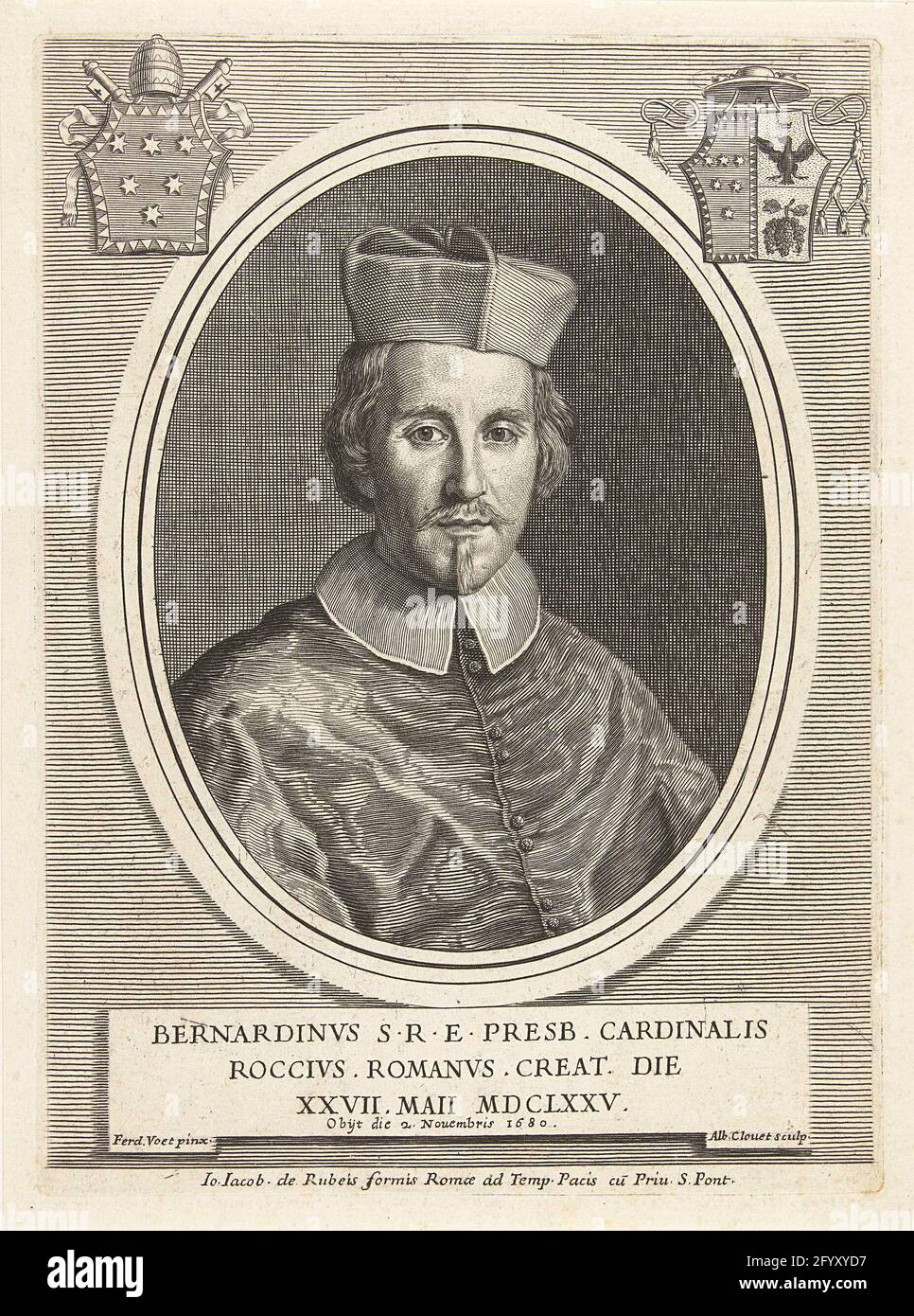 Portrait of Cardinal Bernardino Rocci; Effigies Cardinalium Nunc ...