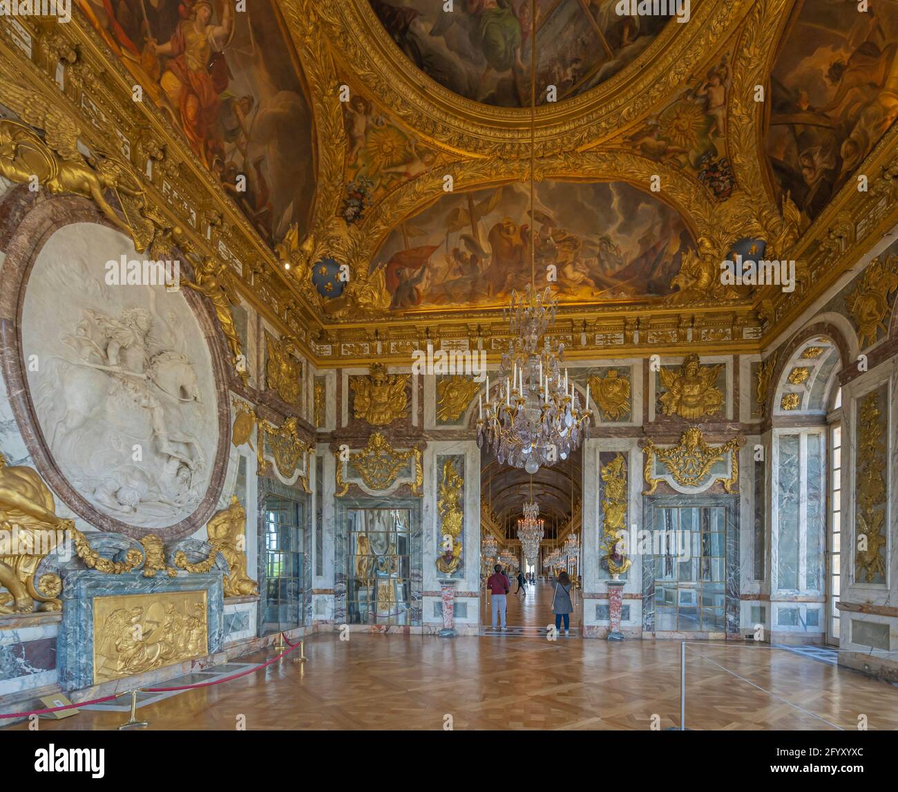 Versailles, France - 19 05 2021: Castle of Versailles. Louis XIV rooms ...