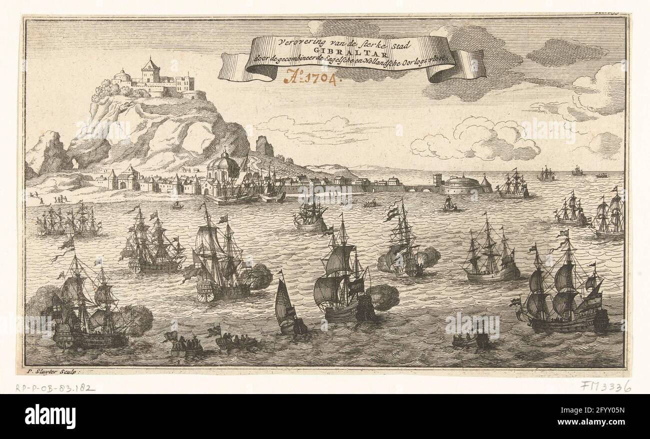 Conquest from Gibraltar by an English-Dutch fleet, 1704; Conquest from ...