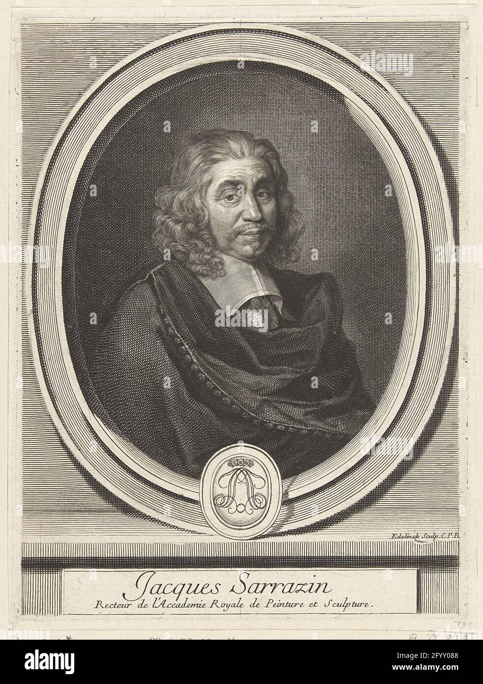 Portrait of Jacques Sarazin; Jacques Sarrazin. Portrait of the French ...