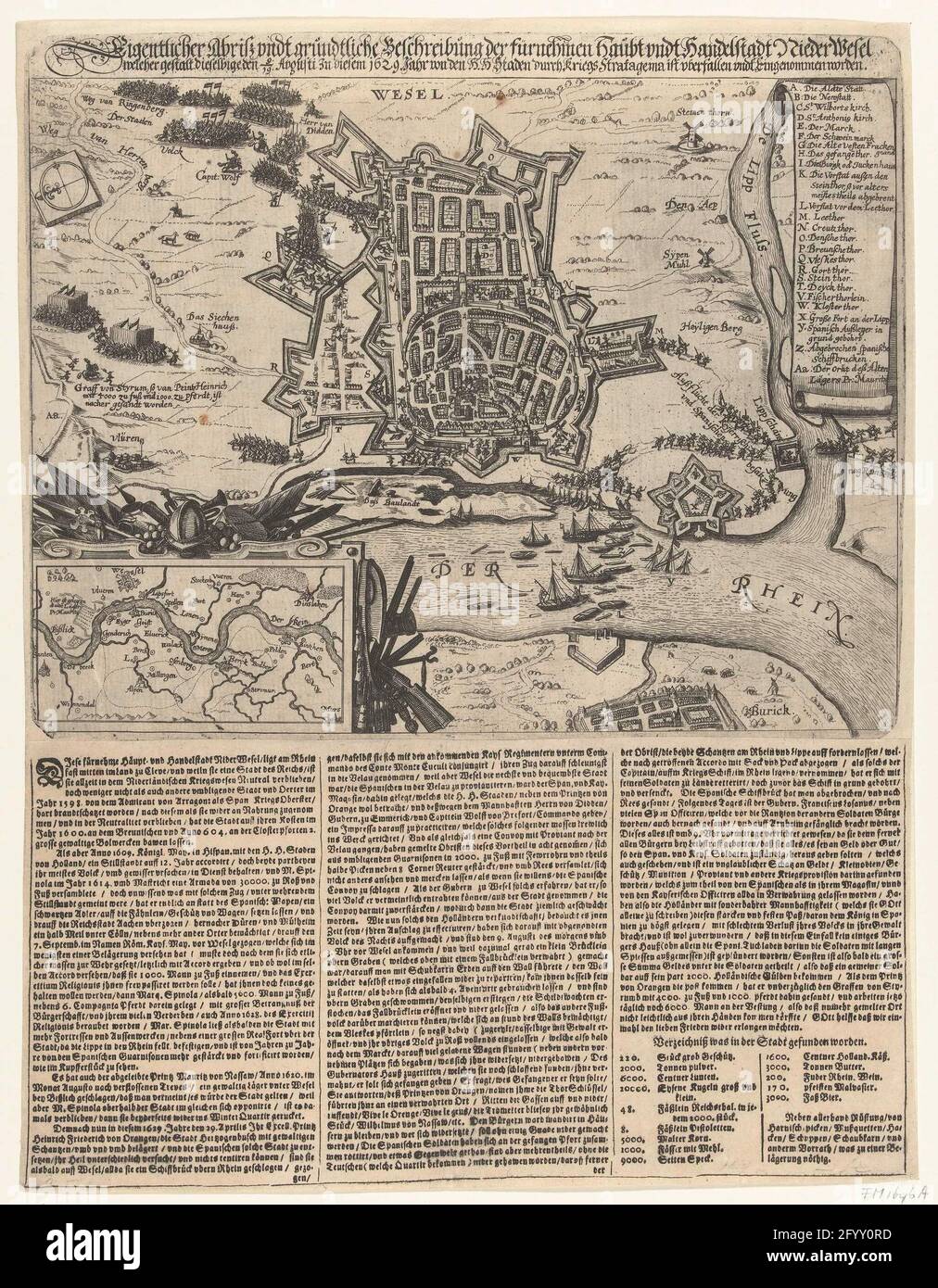 Conquest from Wesel, 1629; Eigentlicher Abriss Undt Grundtliche ...