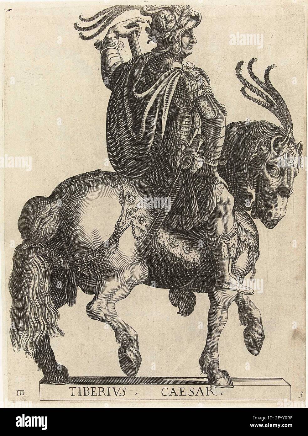 Equestrian portrait of Emperor Tiberius; Portraits of Roman emperors ...