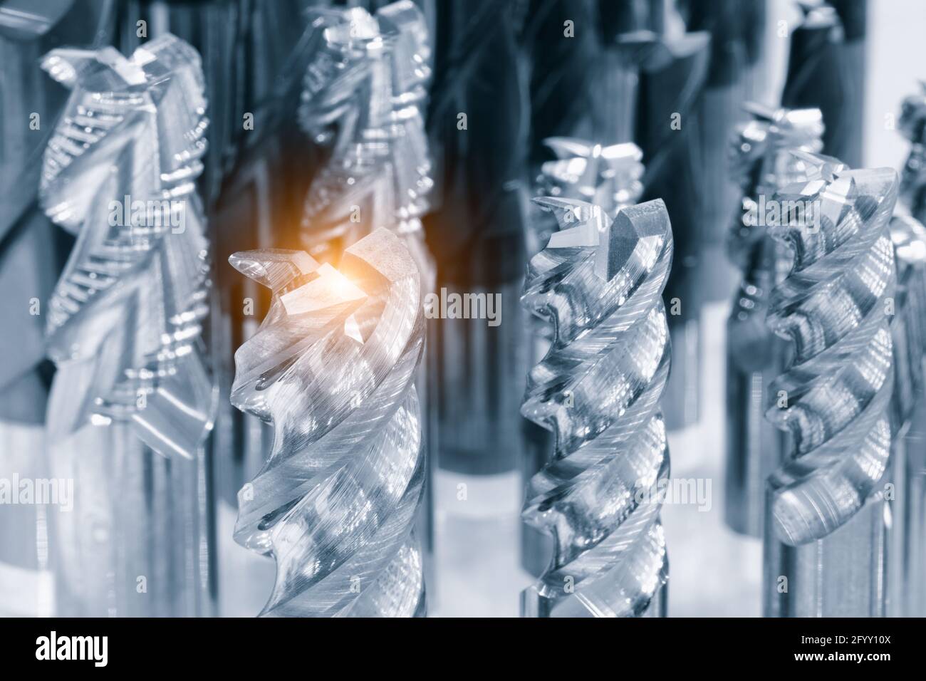Milling tools for CNC machine, dustrial design background, engineering ...