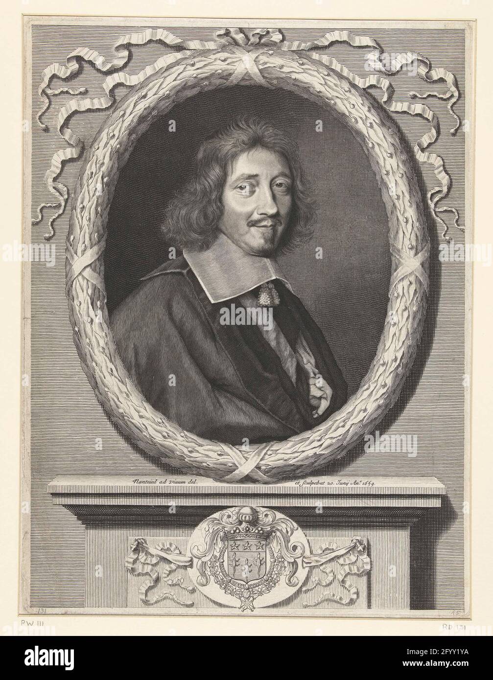 Portrait of Michel Le Tellier. Portrait of Chancellor Michel le Tellier ...