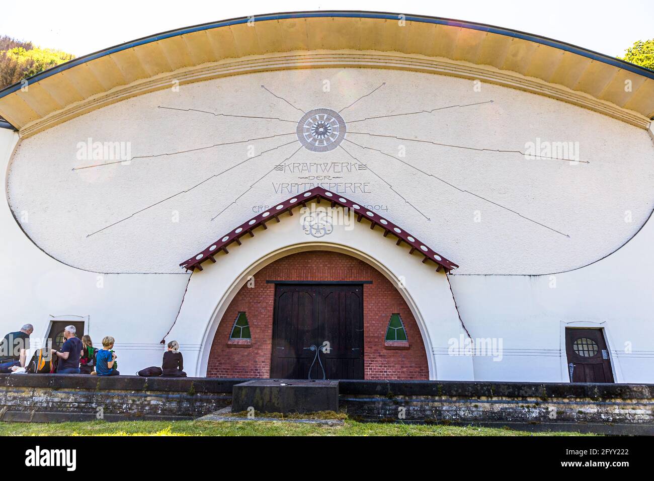 Heimbach art nouveau hydroelectric power station. Heimbach, Germany ...