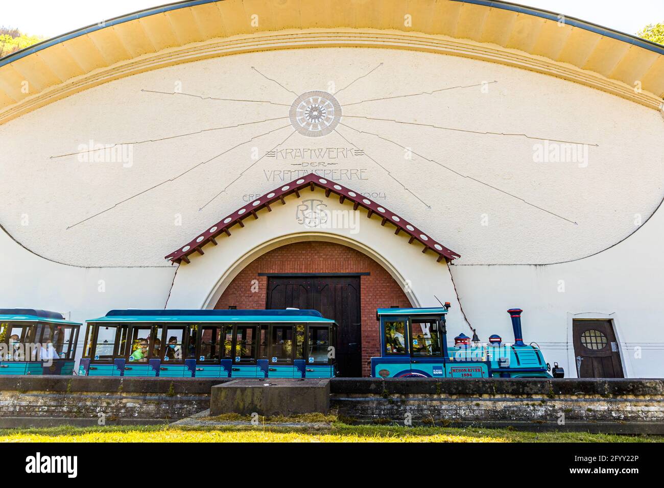 Heimbach art nouveau hydroelectric power station. Heimbach, Germany ...