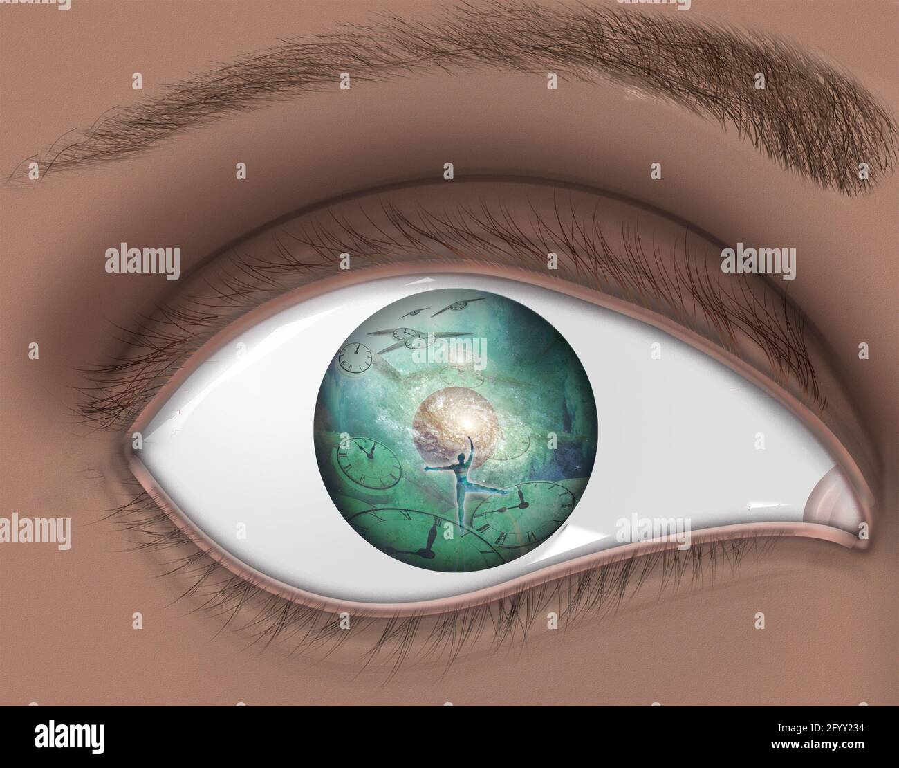 Eye clock iris hi-res stock photography and images - Alamy