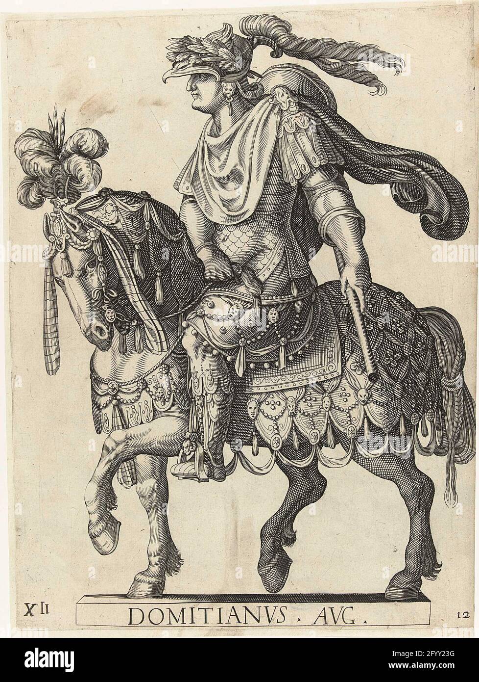 Equestrian portrait of emperor domitian; Portraits of Roman emperors ...