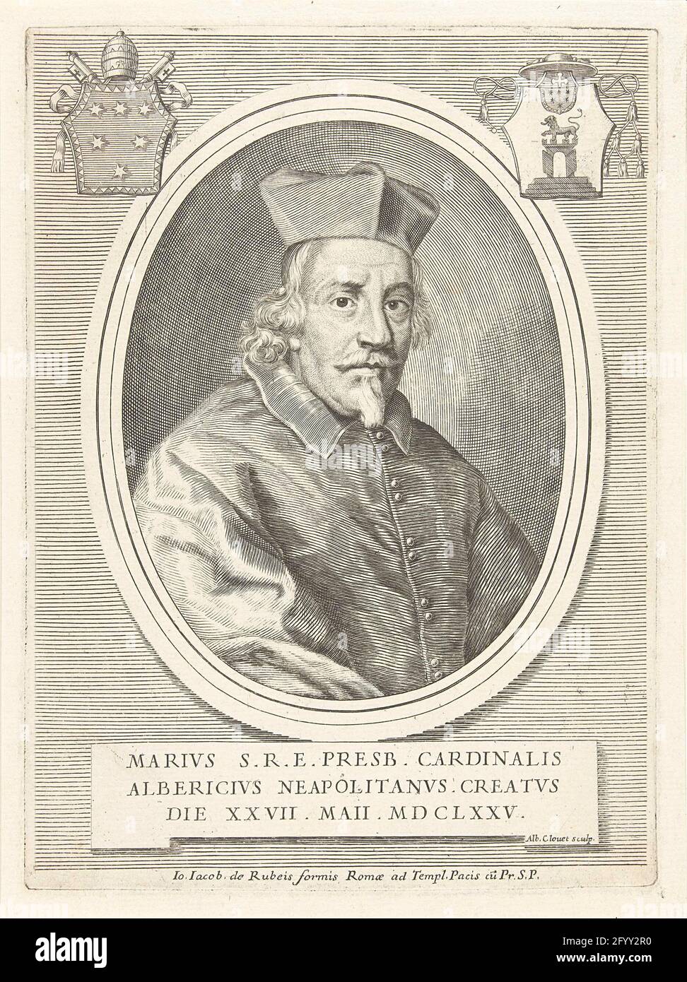 Portrait of Cardinal Mario Alberizzi; Effigies Cardinalium Nunc ...