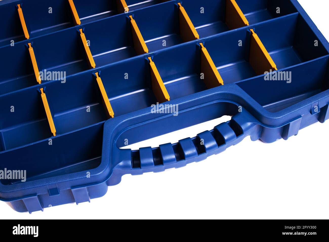 Plastic cells in the small change box close up Stock Photo - Alamy