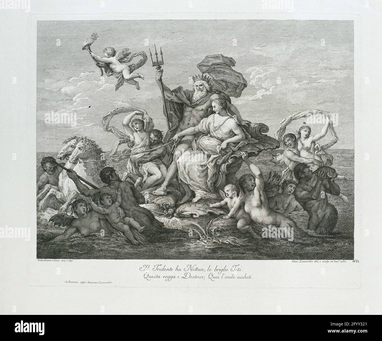 Neptune and thetis. Neptune and thetis on a large shell that is ...