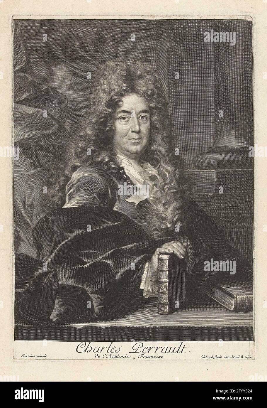 Portrait of Charles Perrault. Portrait of the French author Charles ...