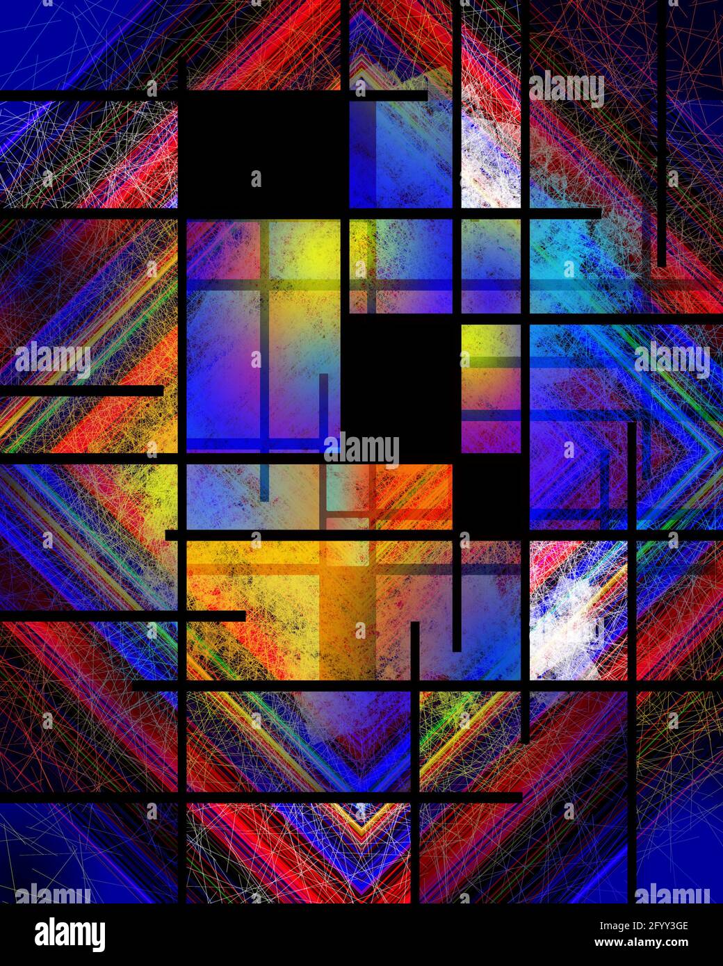 Digital abstract art divide hi-res stock photography and images - Alamy