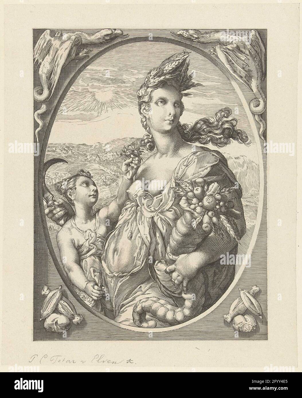 Ceres and Proserpina. Ceres, the goddess of agriculture, as an ...