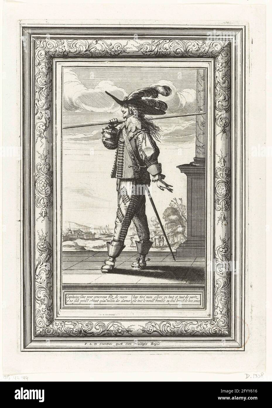 Captain with peak, dressed according to the fashion of approx. 1630 ...