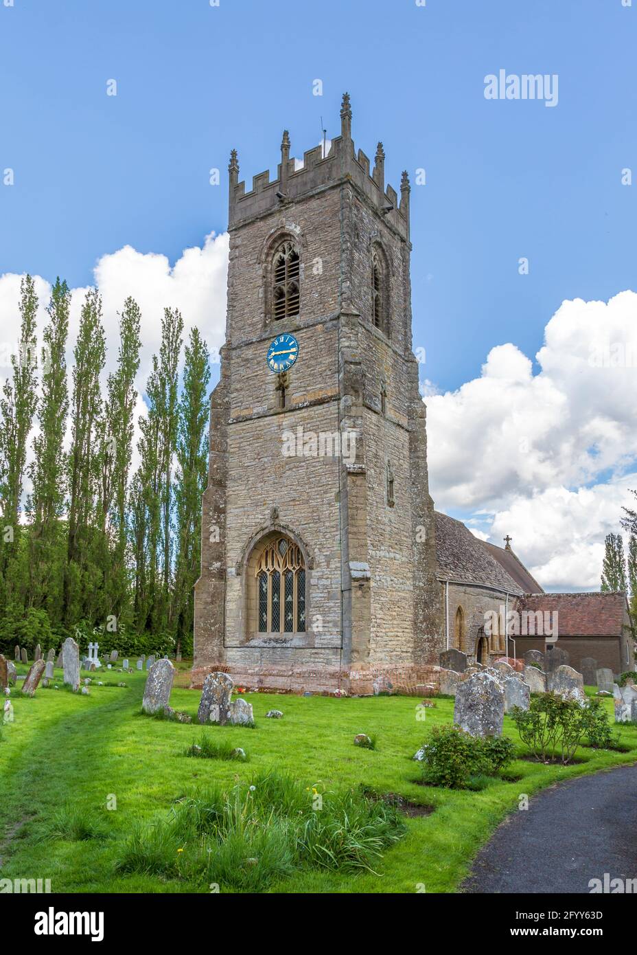 St.Andrews Church in Cleeve Prior, Worcestershire, England Stock Photo ...