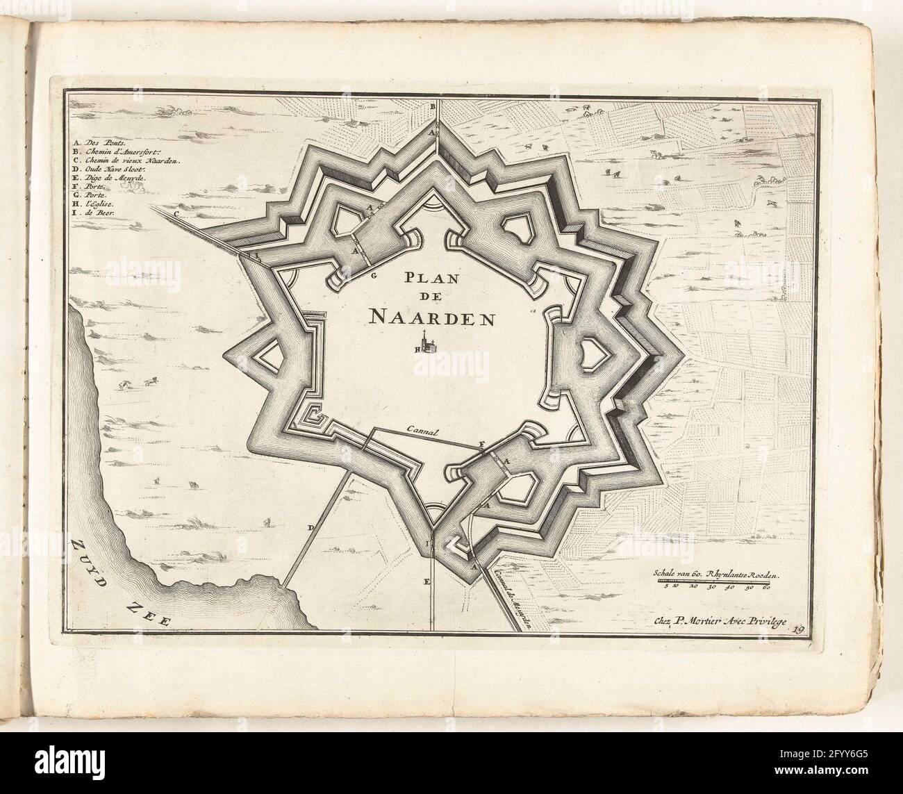 Map of Naarden, ca. 1702; Plan the Naarden; Les Forces de l'Europe ...