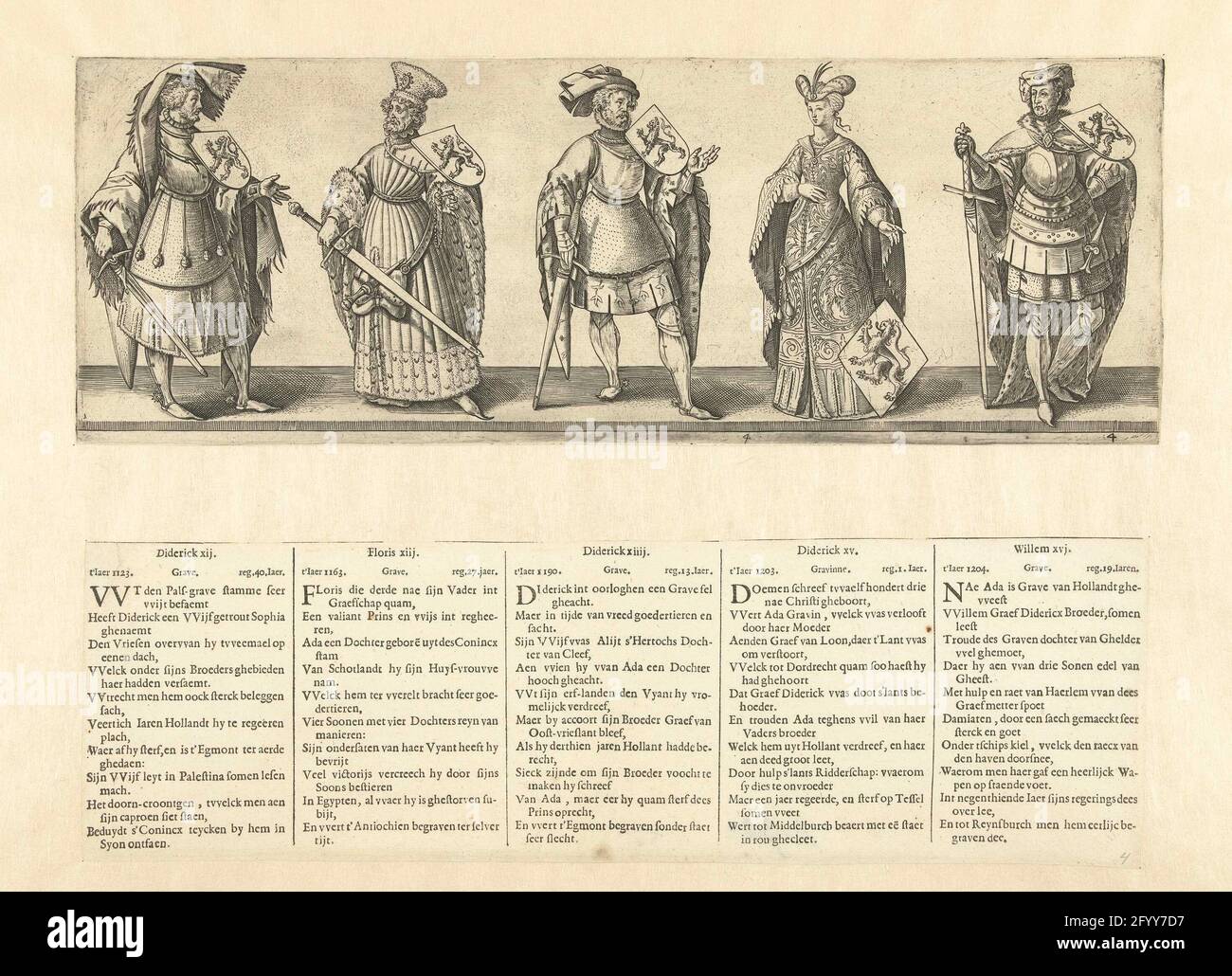 Graven Dirk XII, Floris XIII and Dirk XIV, Countess Ada ('Dirk XV') and ...