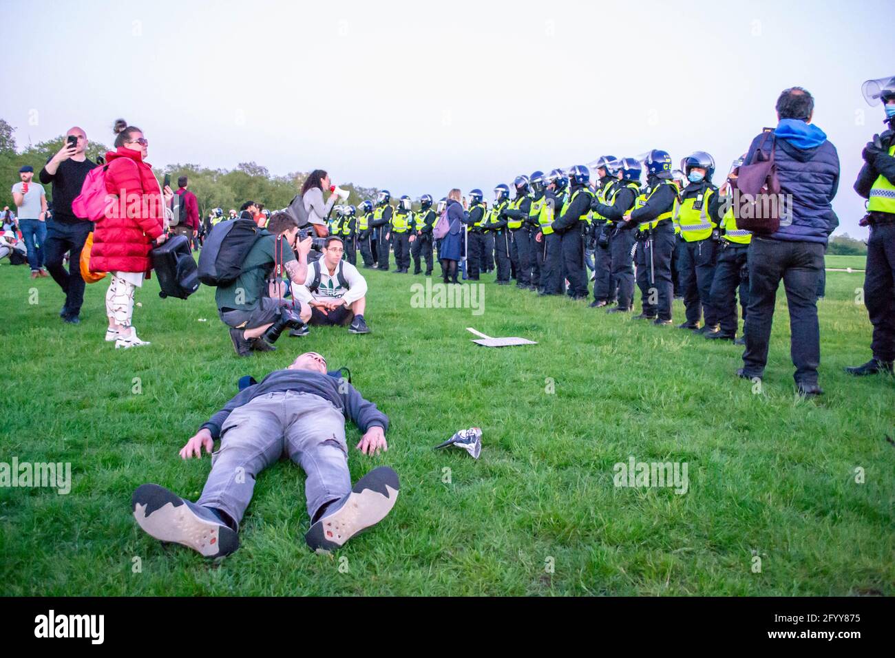 HYDE PARK, LONDON, ENGLAND- 29 May 2021: Protesters at a Unite For ...