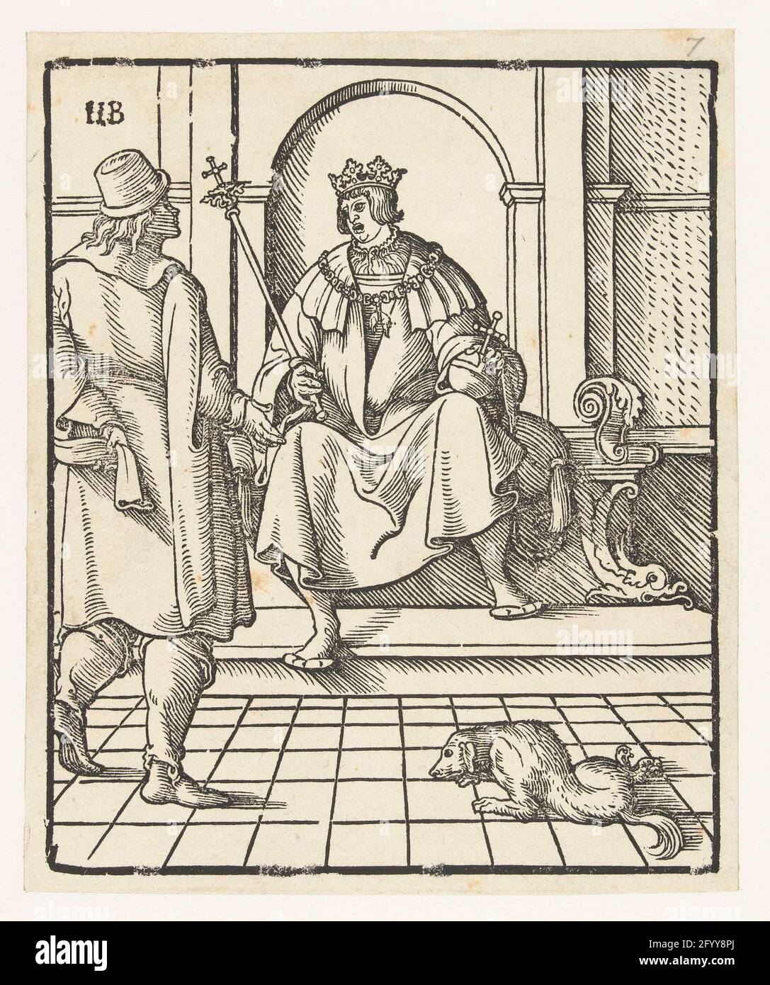 King On Throne Drawing