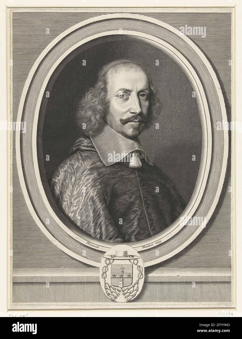 Portrait of Jules Mazarin. Portrait of the Cardinal Jules Mazarin, to ...