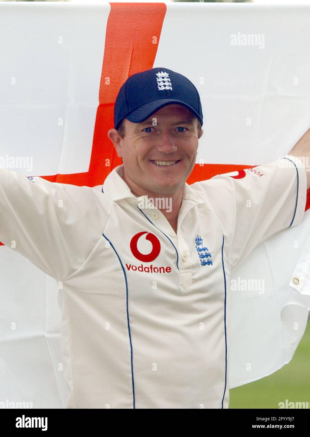 shaun udal celebrates his call up for england at the rose bowl. pic ...