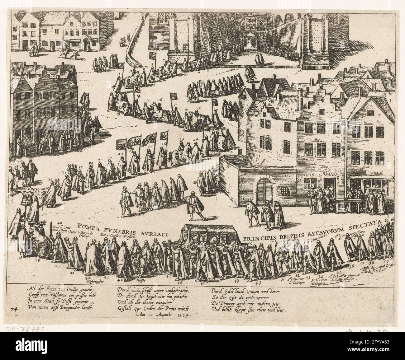 Funeral of Willem van Oranje, 1584; Pompa Funebris Auriaci Princeps ...