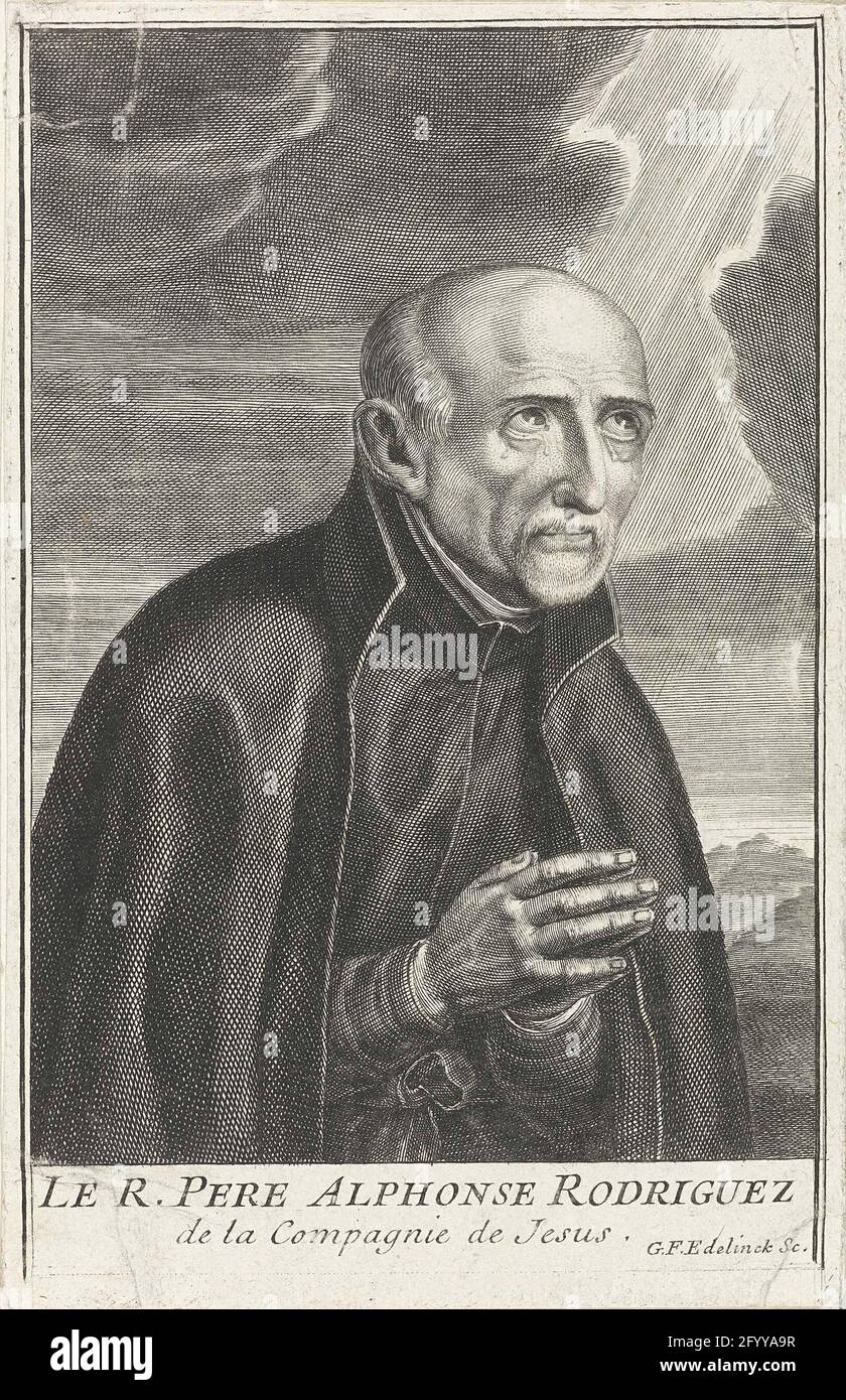 Portrait of Alphonse Rodriguez. Portrait of half from Alphonse ...