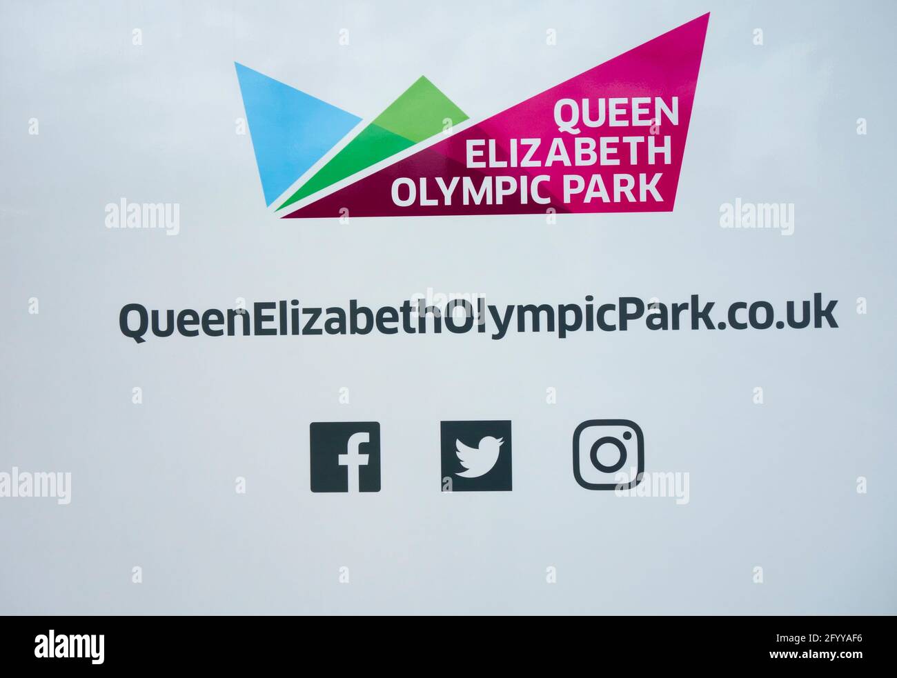 Queen Elizabeth Olympic Park Signage High Resolution Stock Photography ...