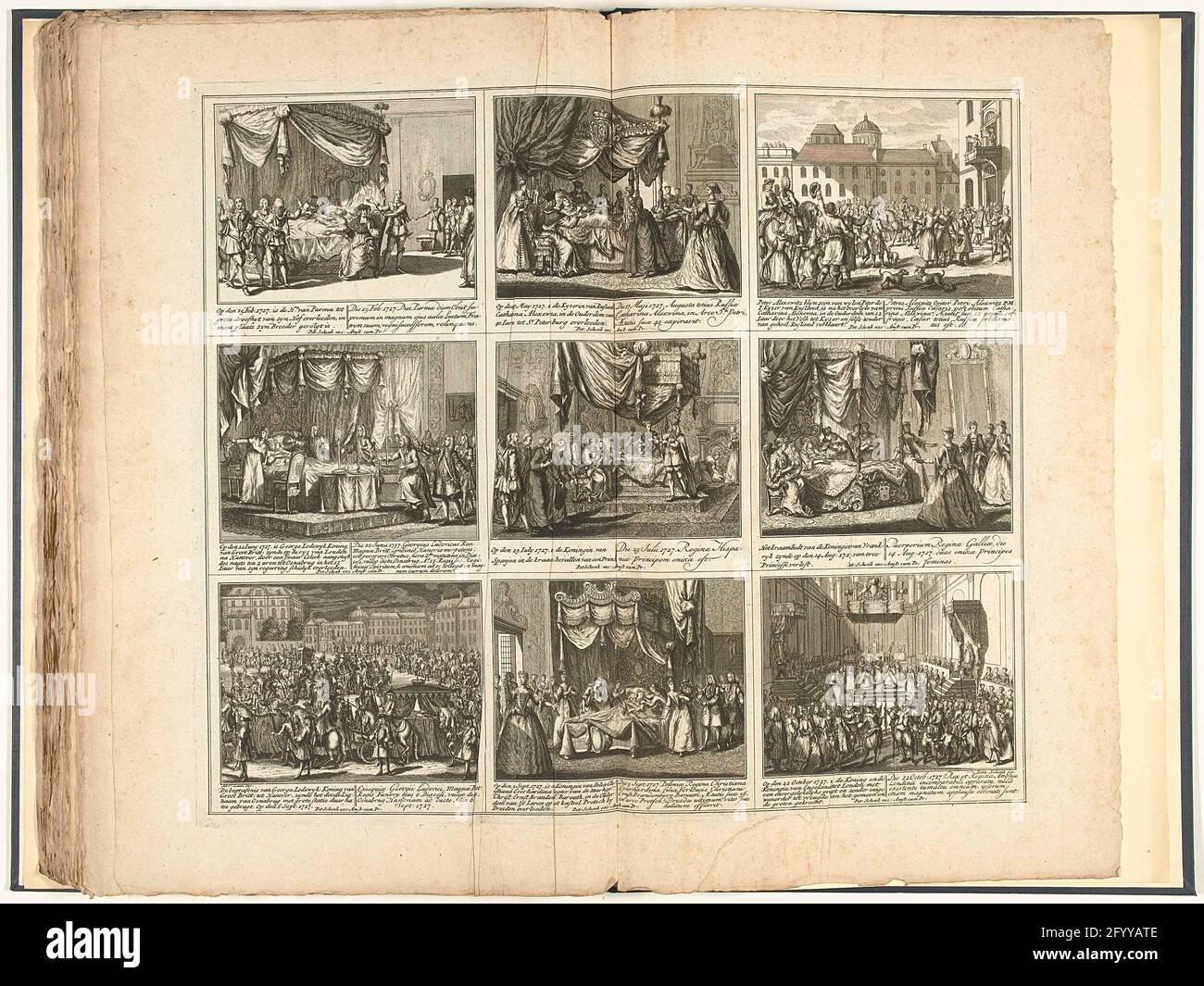 Stage of the war (Leaf XXVIII), 1727; Spectee of the war starts with ...