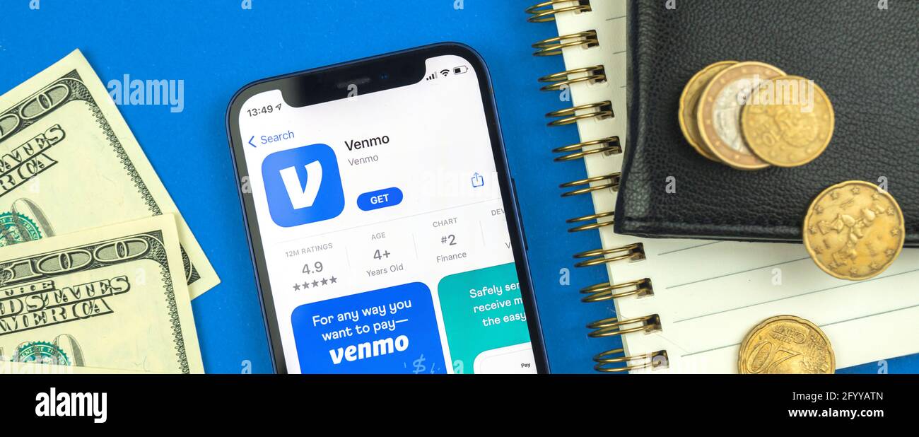 Venmo app logo hi-res stock photography and images - Alamy