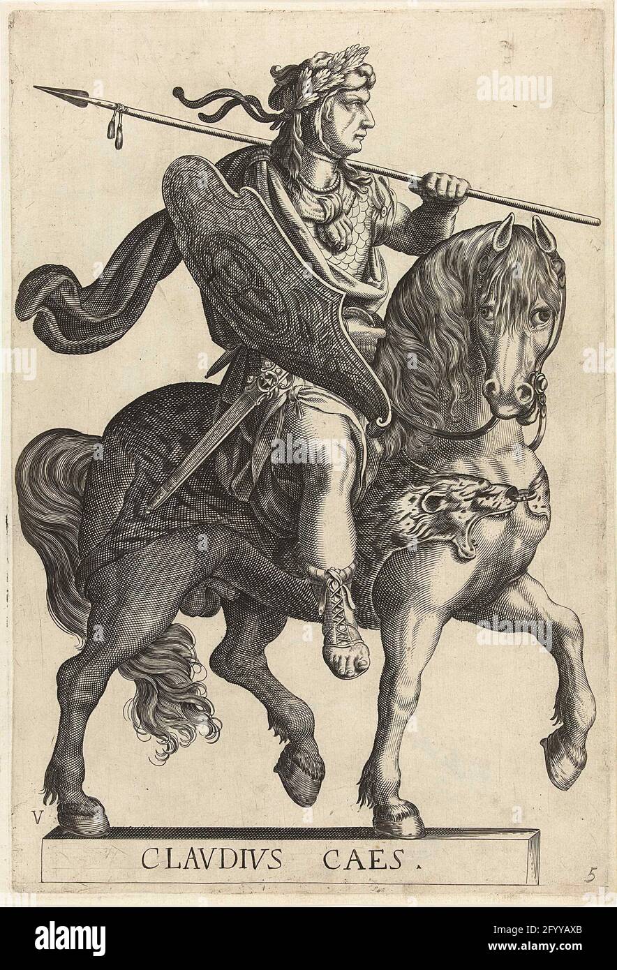 Equestrian portrait of Emperor Claudius. Emperor Claudius on horseback ...