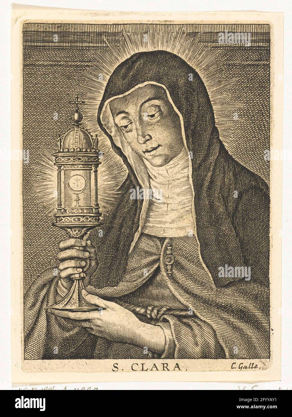 Saint Clara with Monstrans; S. Clara Stock Photo - Alamy