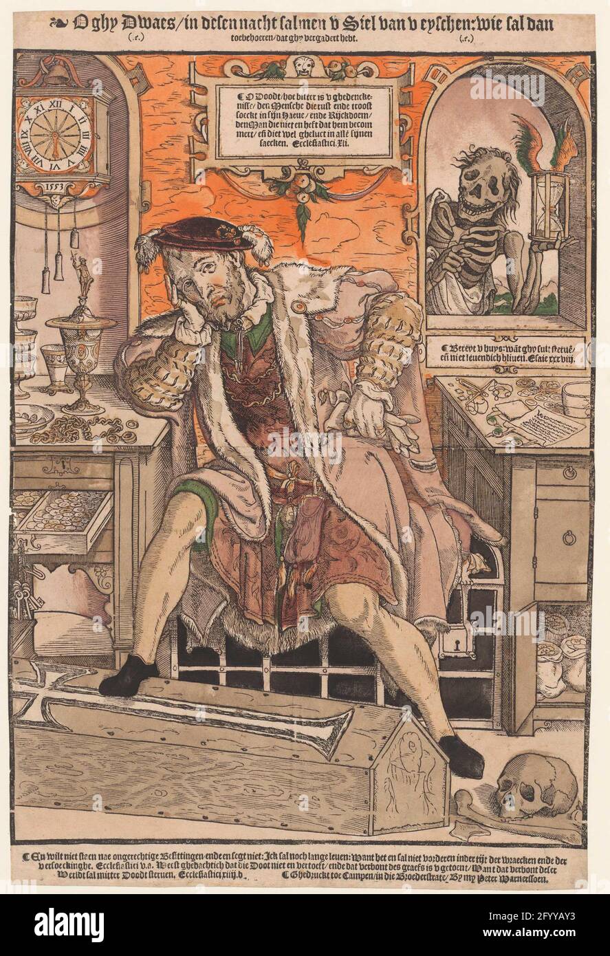 The rich man and death. Vanitas performance: allegory on the transience ...