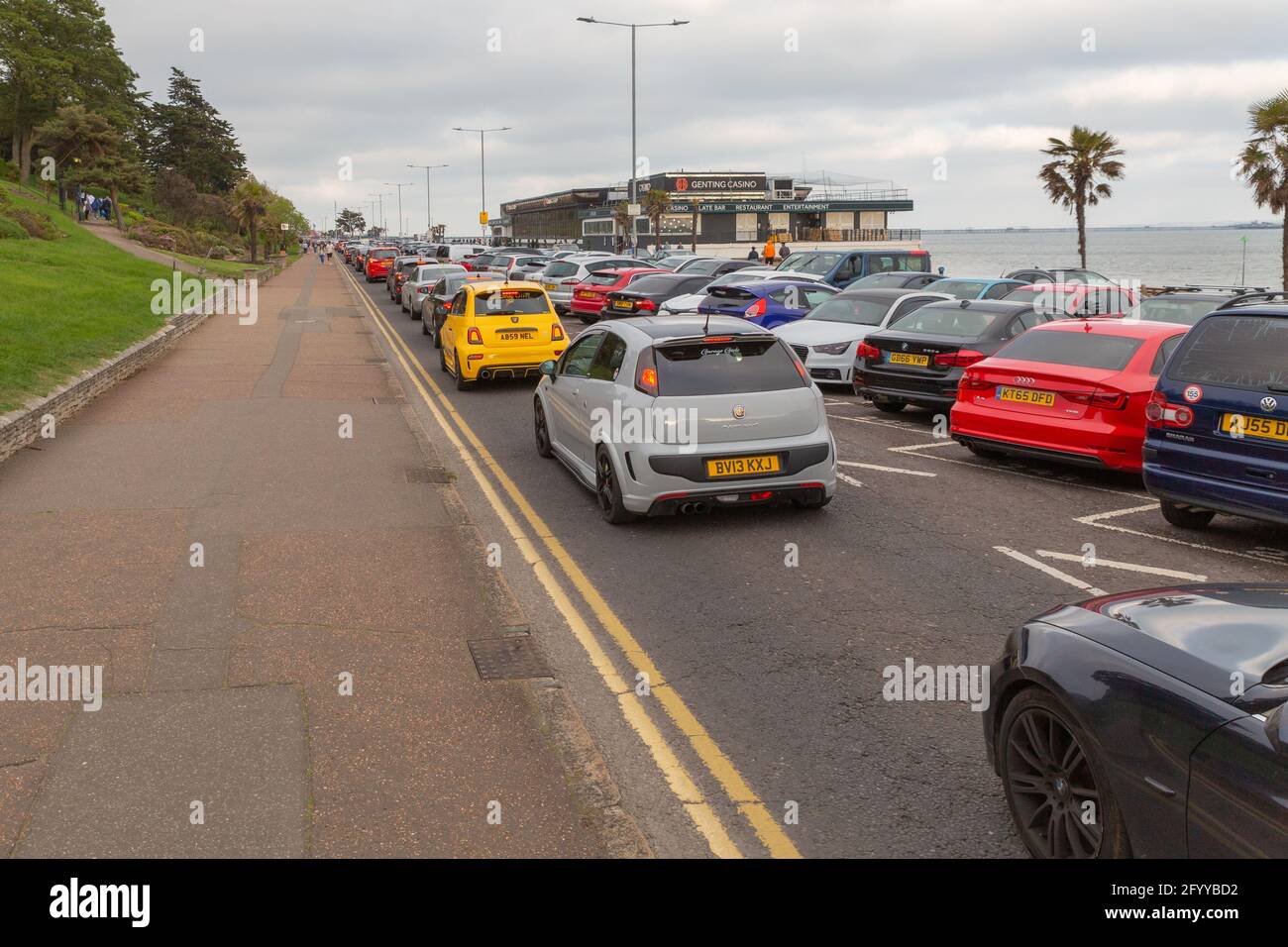 Southend on Sea, UK. 30th May, 2021. Police stop car enthusiasts from ...