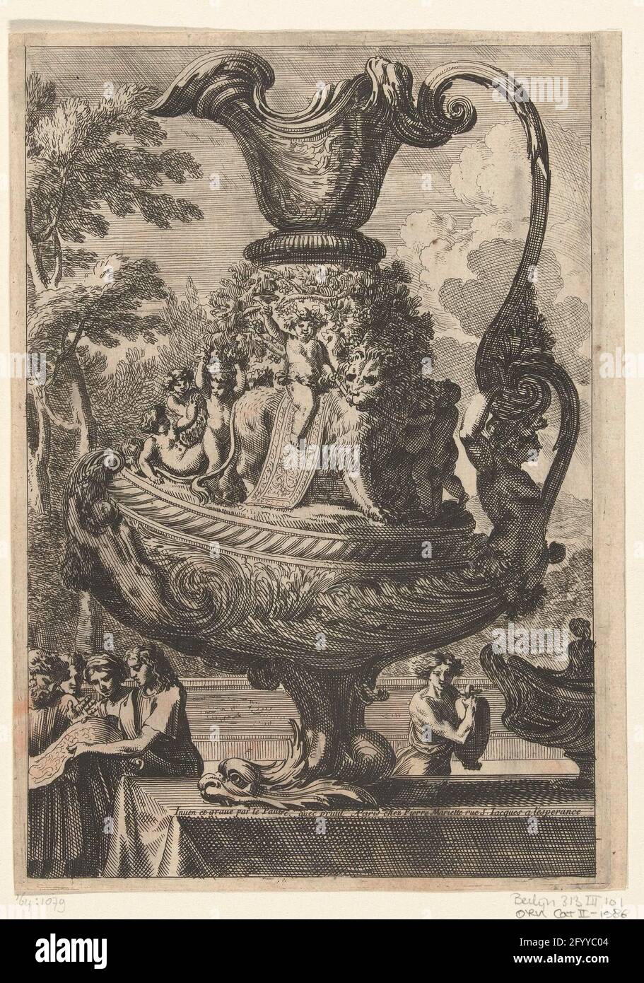 Pouring kan pointing to the left; Vases à l'Antique. The top of the ...