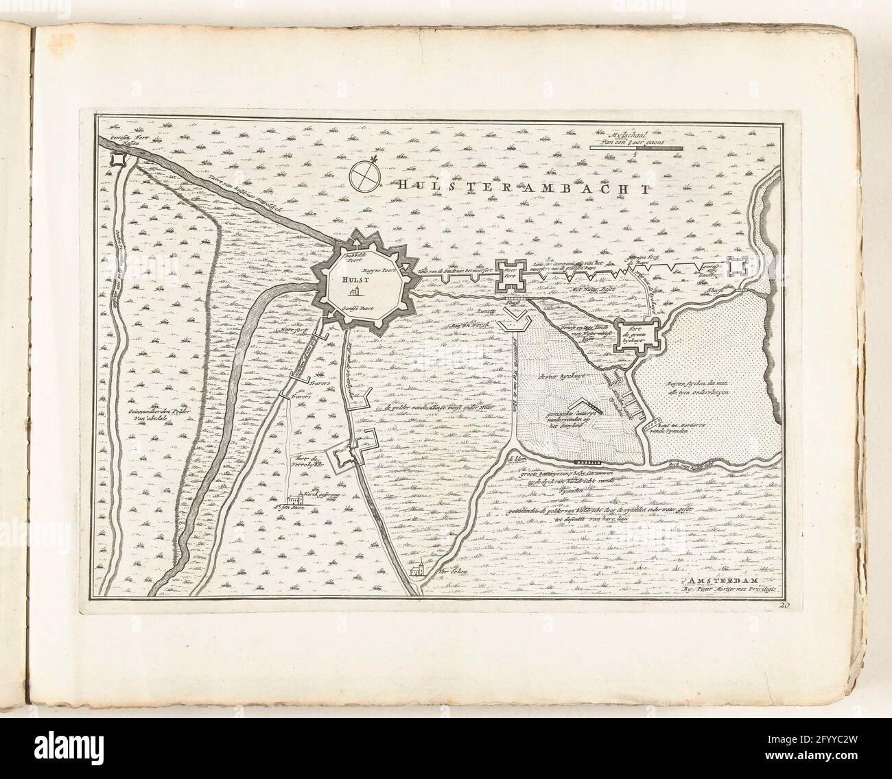 Floor plan of Hulst, ca. 1702; Les Forces de l'Europe, Asie, Afrique et ...