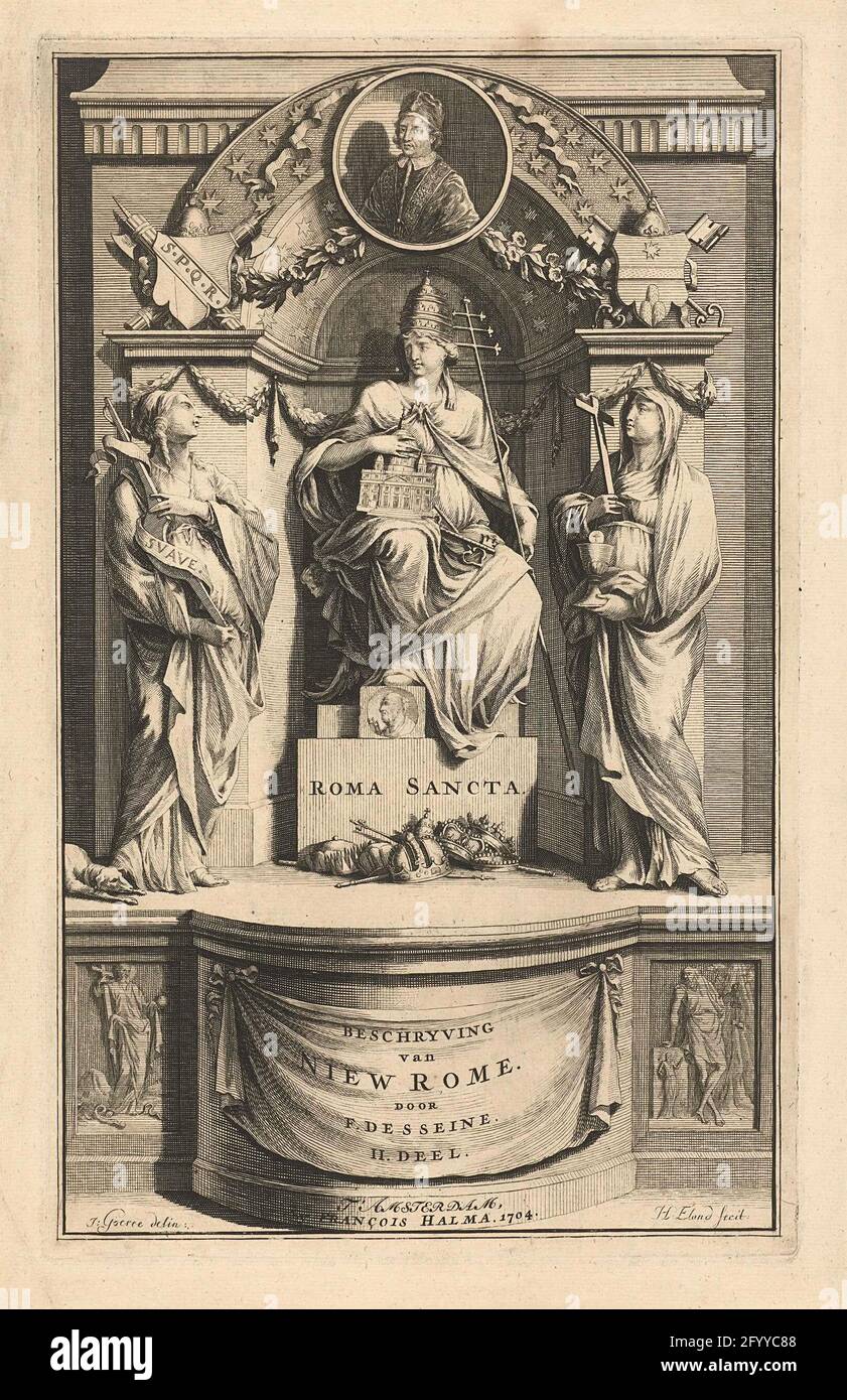 Title page for New Rome, from F. Dessine, Amsterdam, 1704; Description ...