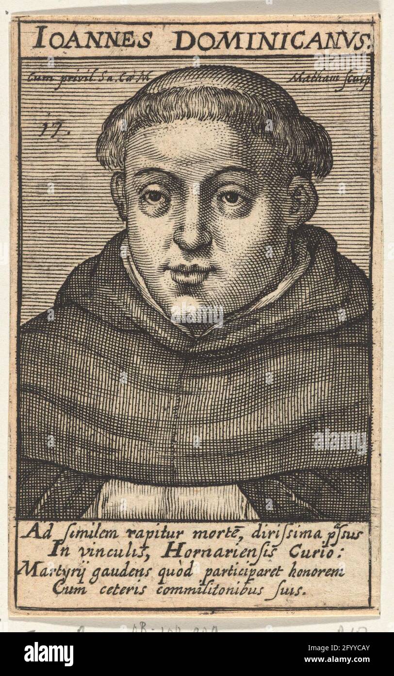 Johannes Dominicanus portrait, one of the martyrs of Gorcum; The ...