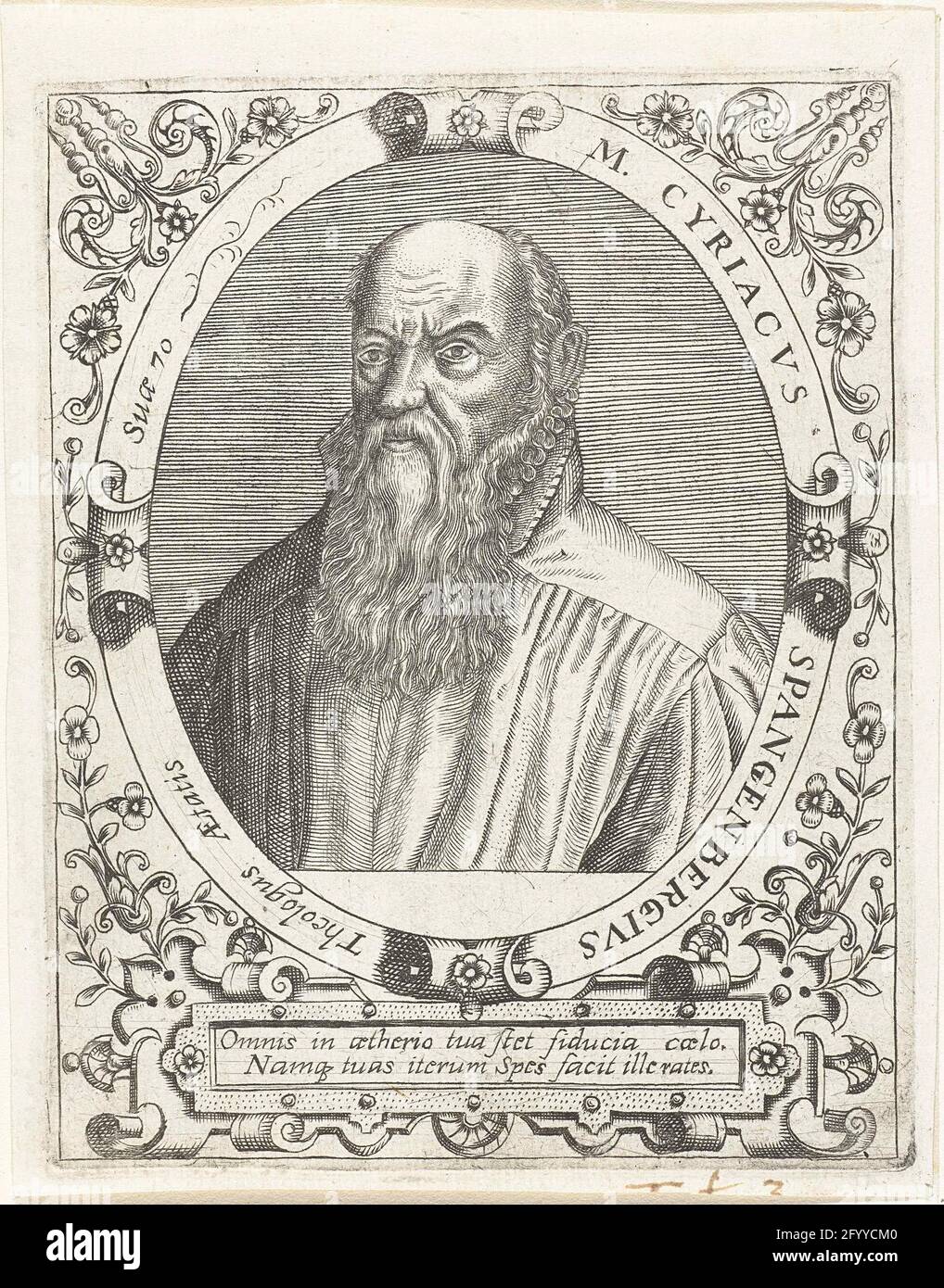 Portrait of Cyriacus Spangenberg; M. Cyriacus Spangenbergius. Portrait ...