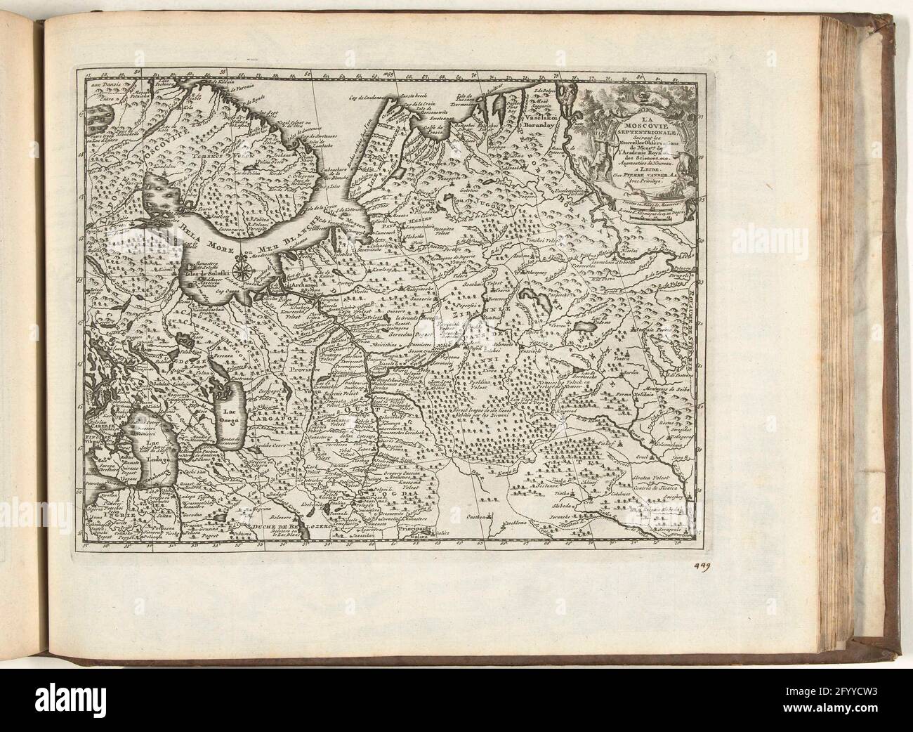 Map of Moskovia, 1726; La Moscovie Septentrionale, Suivant Les ...
