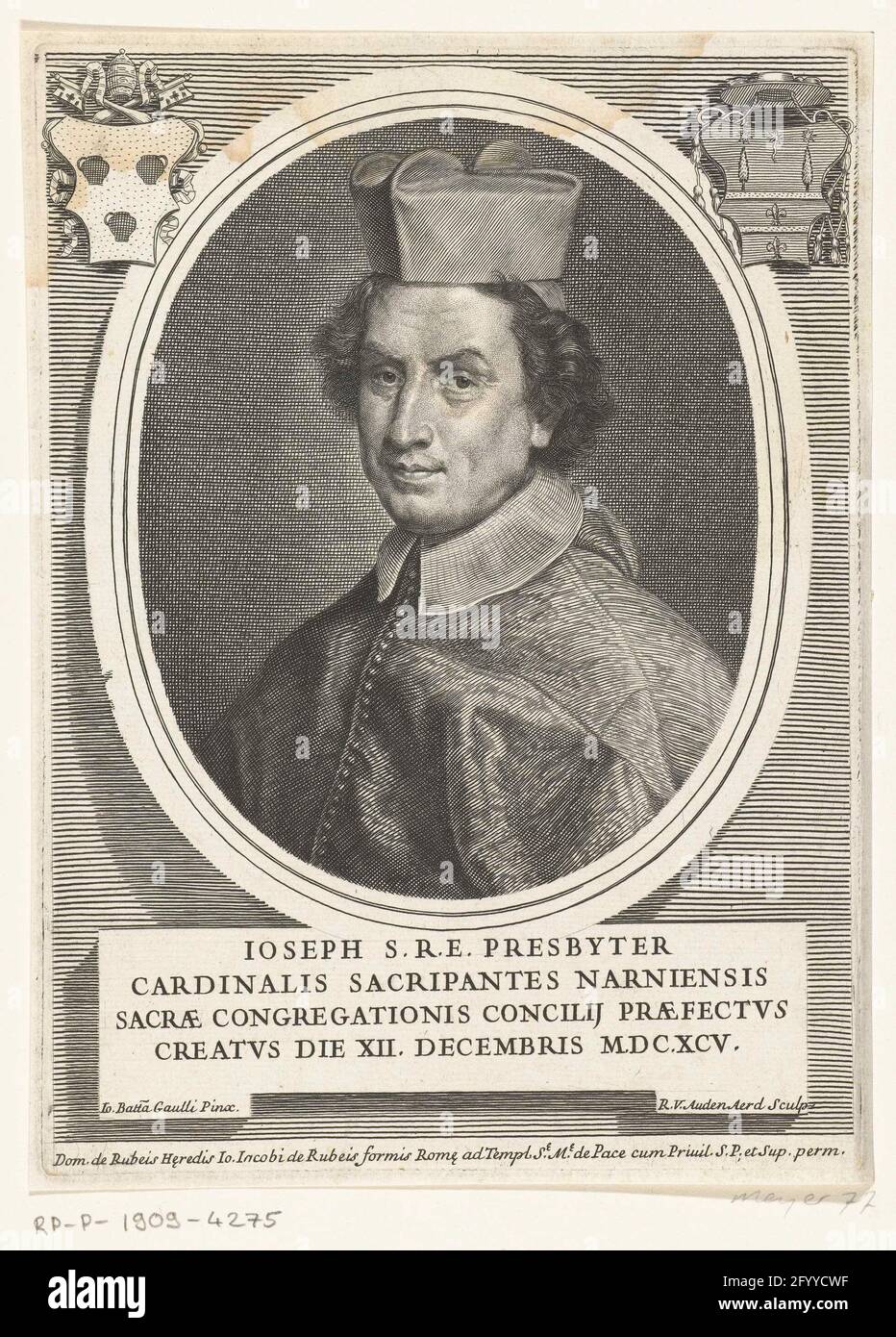 Portrait of Cardinal Giuseppe Sacripante. Bust of Cardinal Giuseppe ...