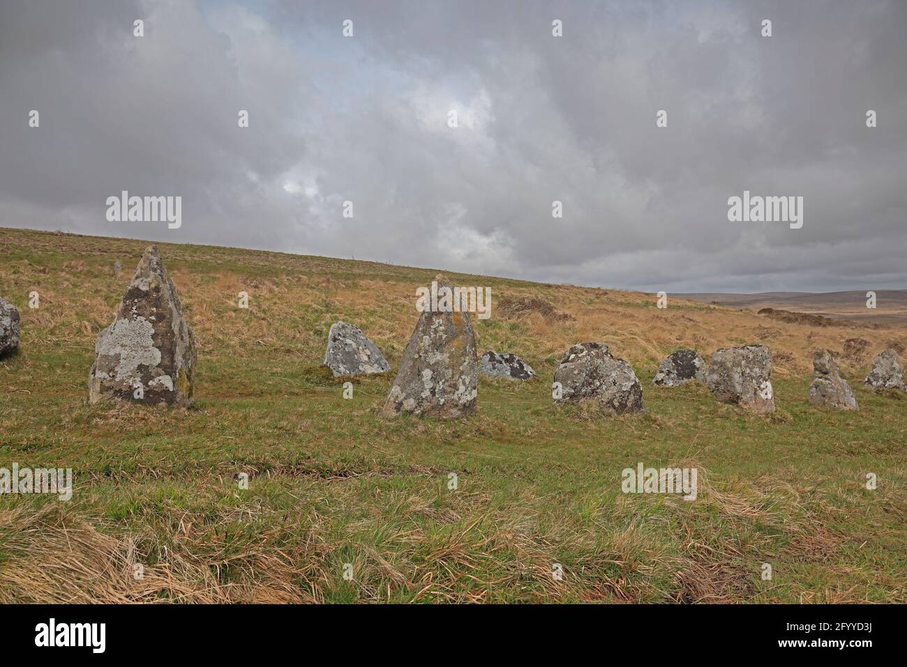Dartmoor stone rows hi-res stock photography and images - Alamy