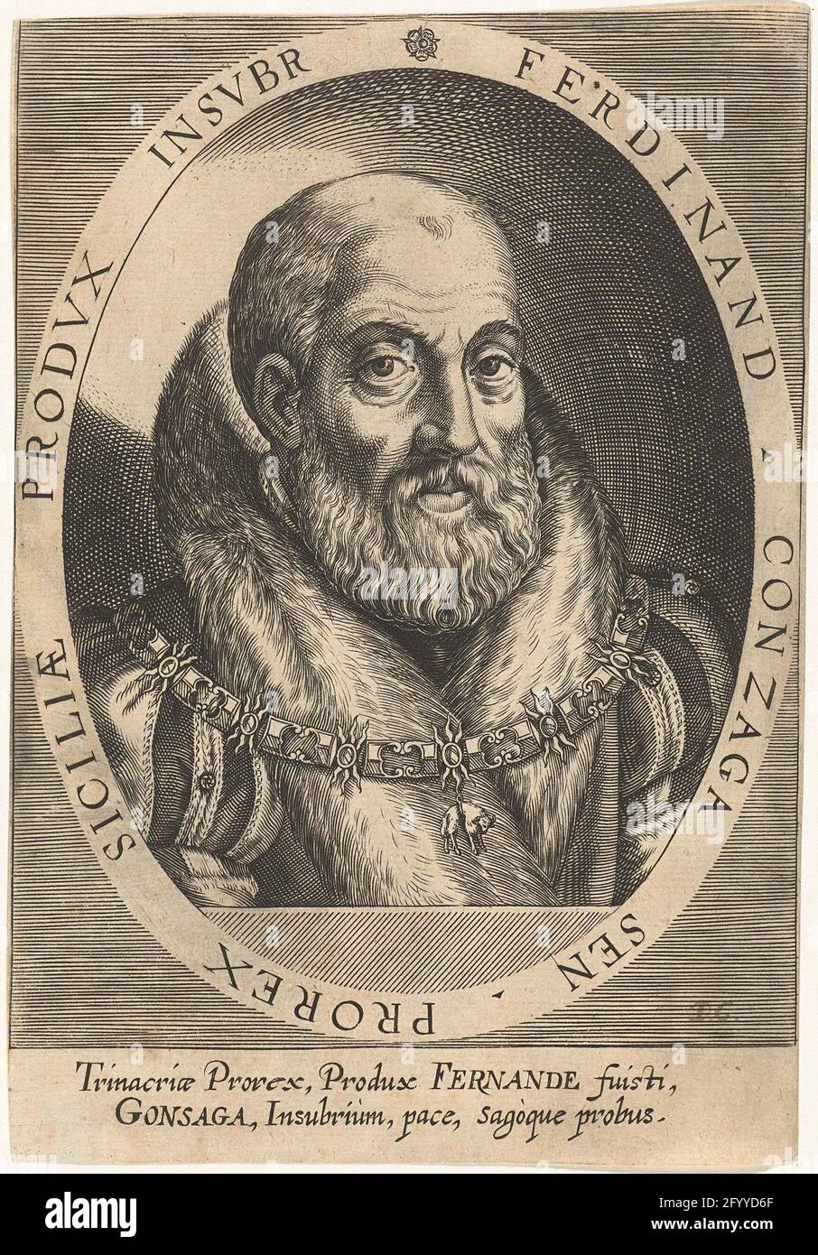 Portrait of ferrante gonzaga, vice king of Sicily; Atrium Heroicum ...