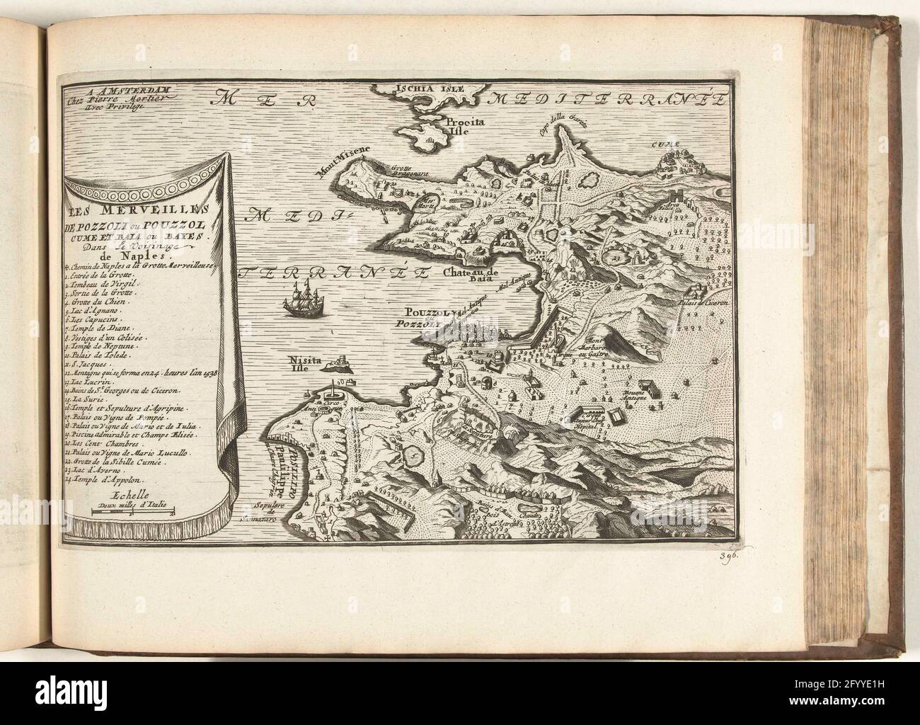 Map of the coast at Pozzuoli, 1726; Les Merveilles De Pozzoli Ou ...